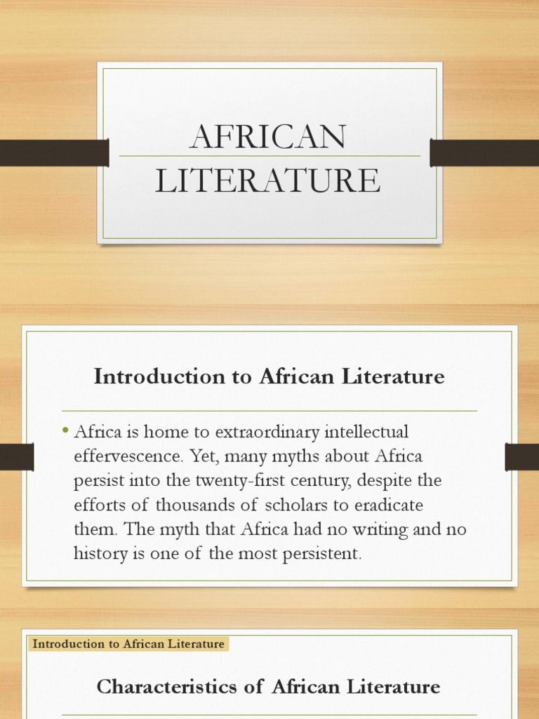 Overview of African Literature | PDF | African Literature