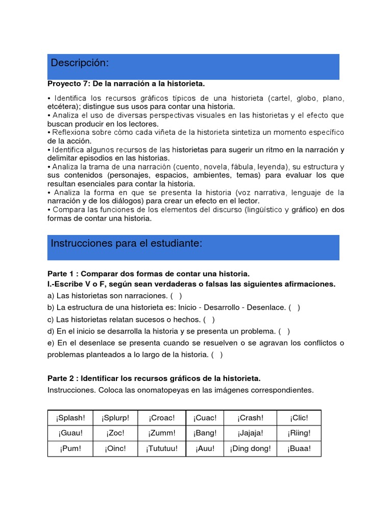 Recursos y Estructura de Historietas | PDF | Narrativa | Cómics