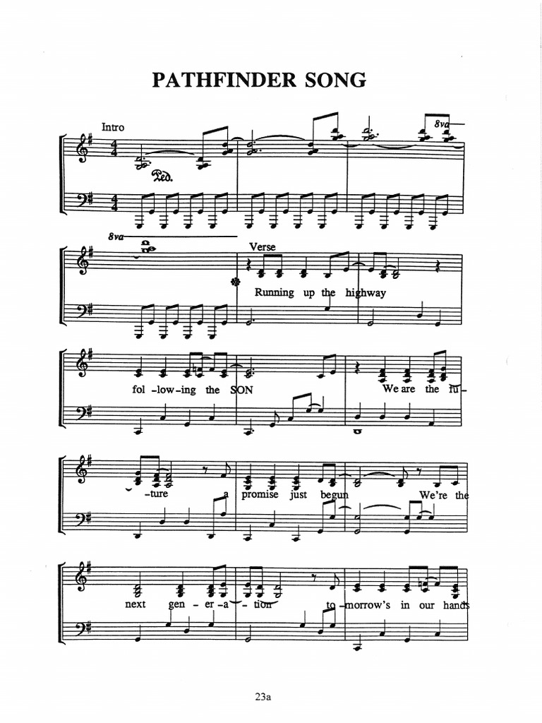 2019 Pathfinder Song Sheet Music | PDF