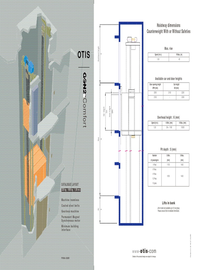 Gen2® Comfort Catalogue Layout Prima PDF | PDF | Elevator | Transport