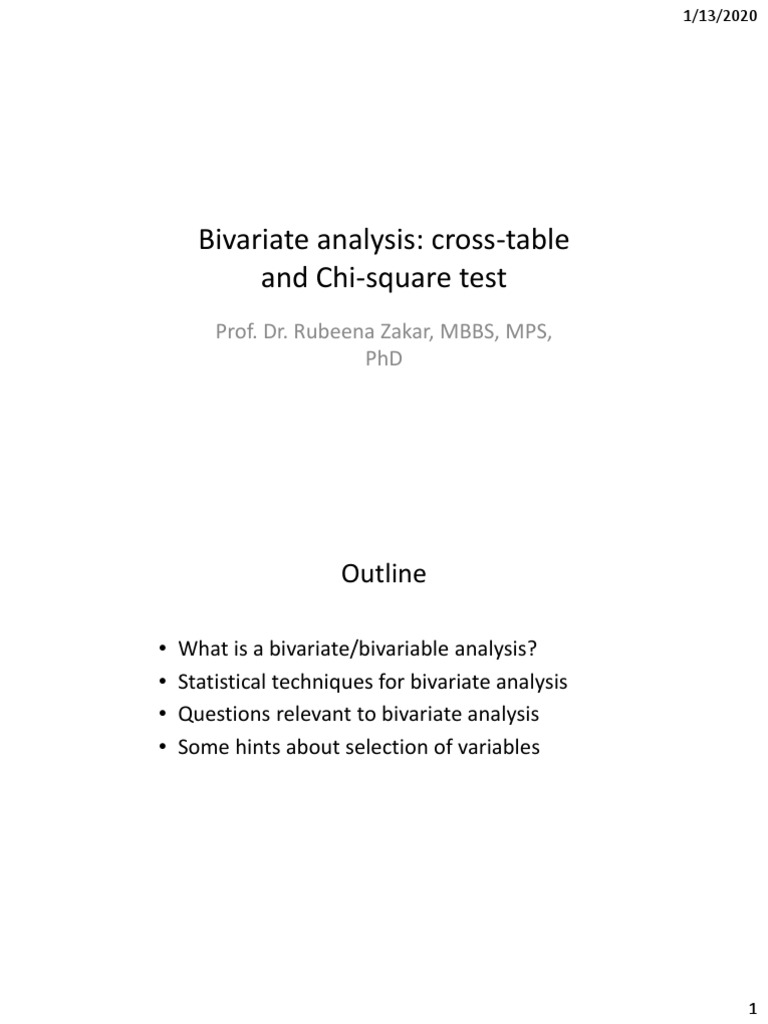 Bivariate Analysis PDF | PDF | Data Analysis | Correlation And Dependence