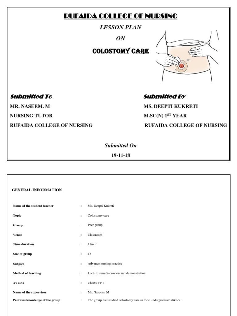 Colostomy Care Teaching