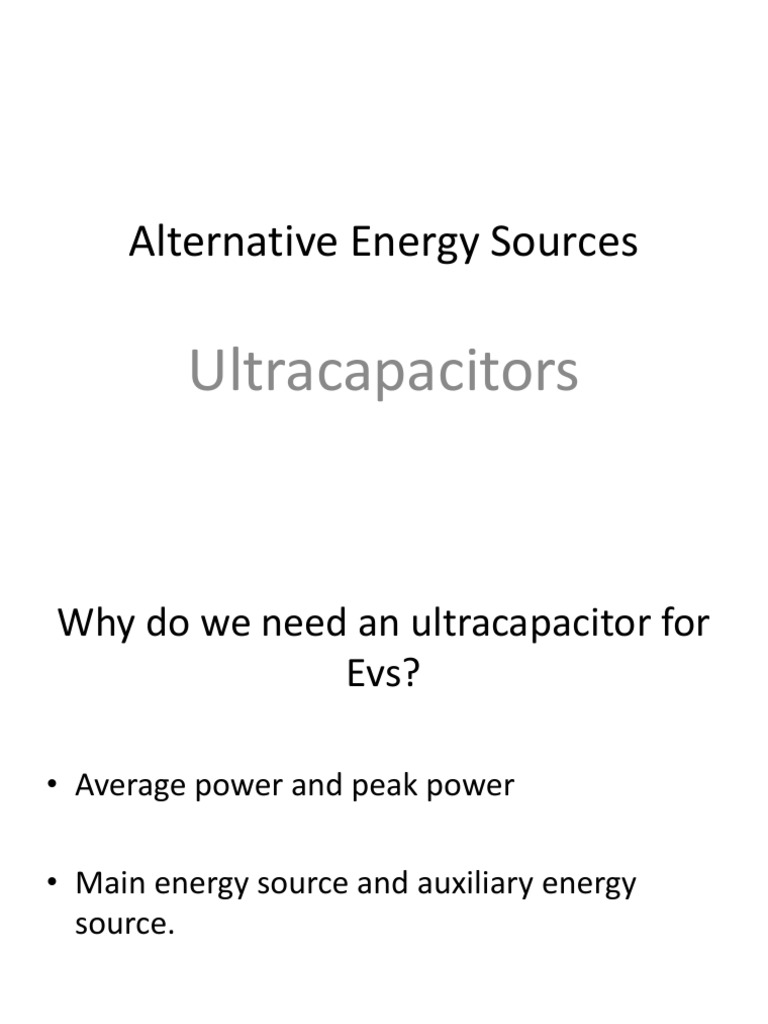 Alternate Energy Sources EVs | PDF | Rechargeable Battery | Electric ...