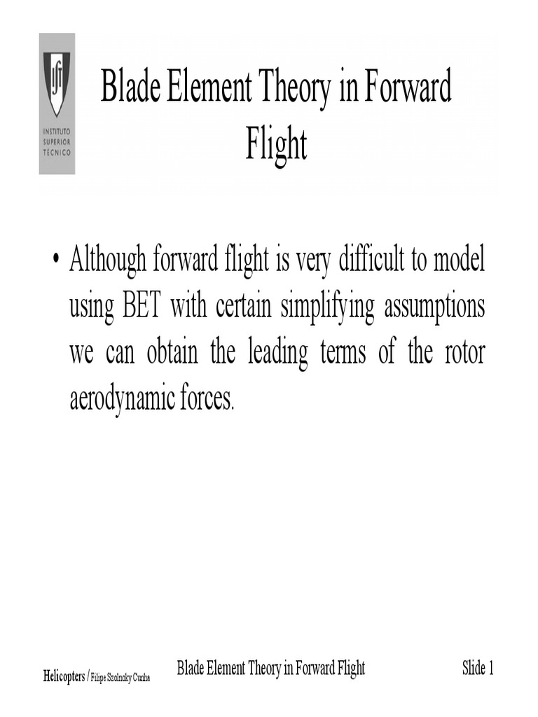 8-Blade Element Theory in Forward Flight | PDF | Helicopter ...