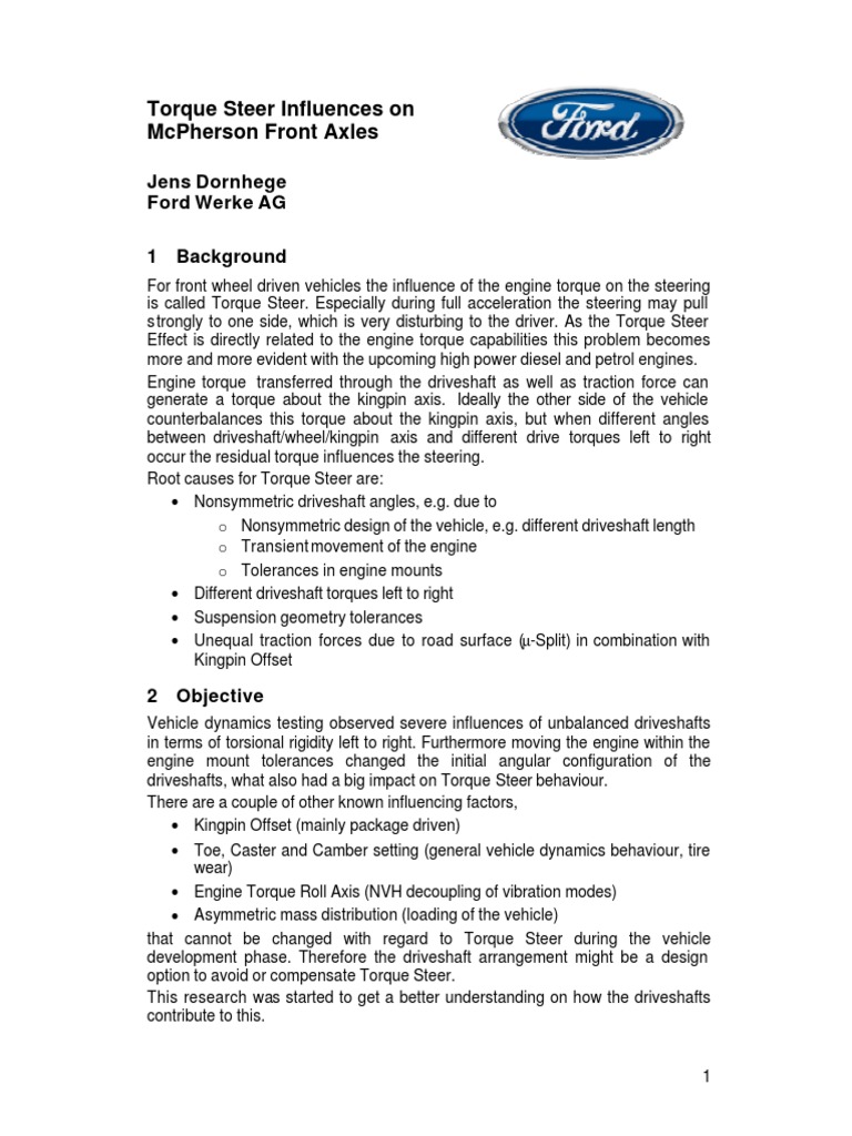 Torque Steer | PDF | Steering | Simulation
