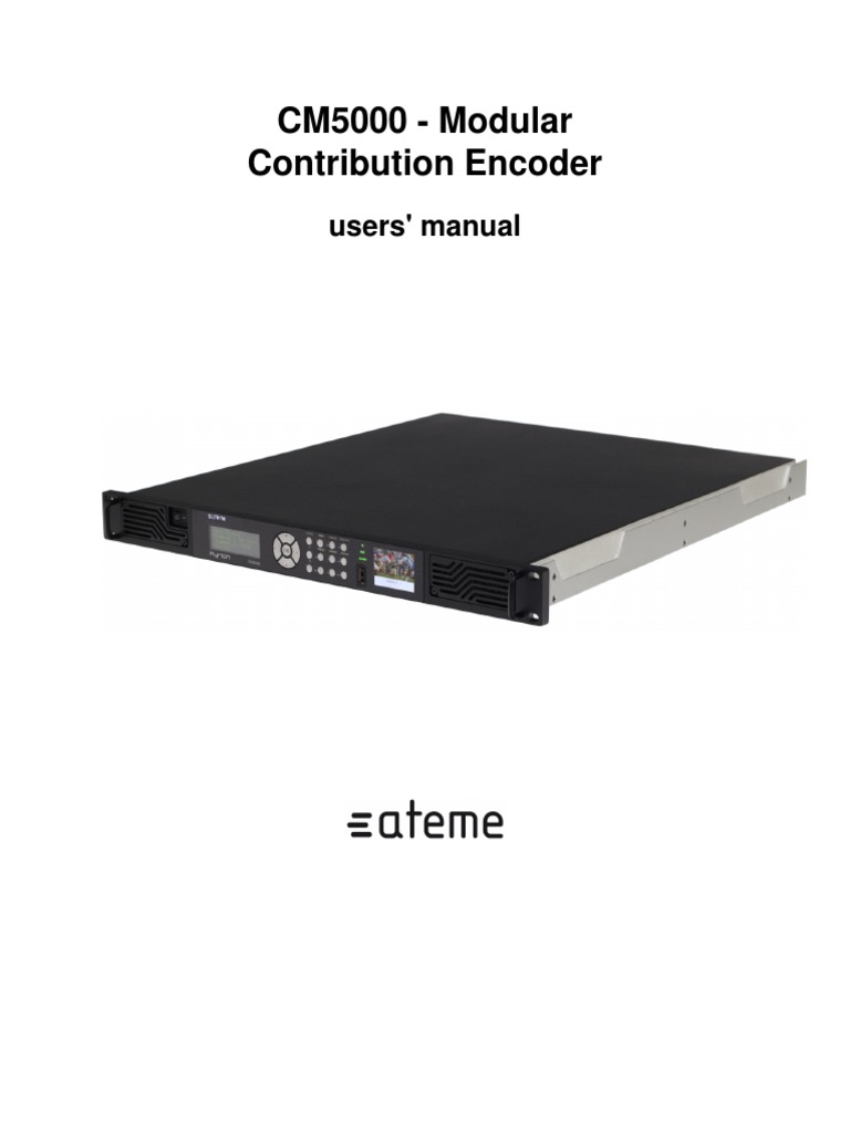 Ateme KYRION CM5000-FW1.1 | PDF | Trademark | Computer Network