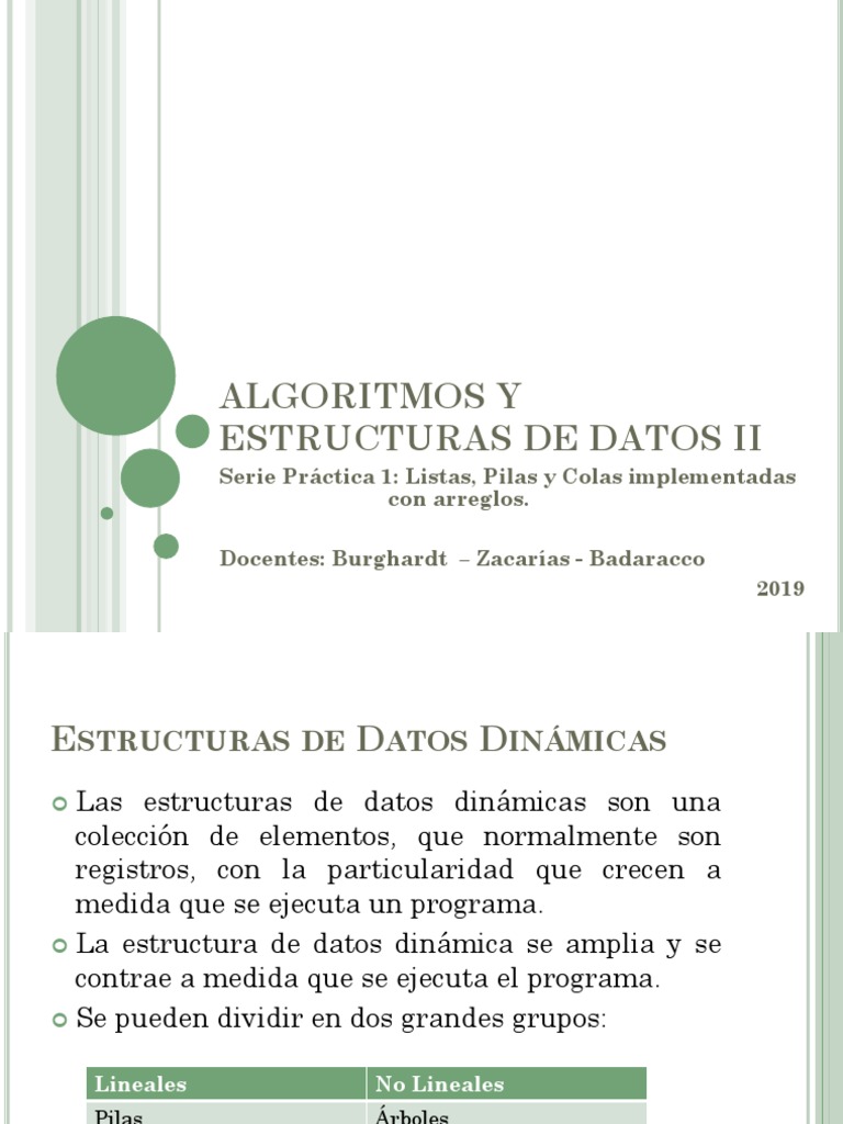 AED II - Practico 2 - Pilas y Colas | PDF | Cola (tipo de datos ...