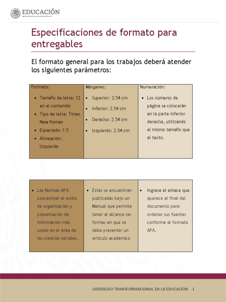 Especificaciones de Formato para Entregables | PDF | Bibliografía