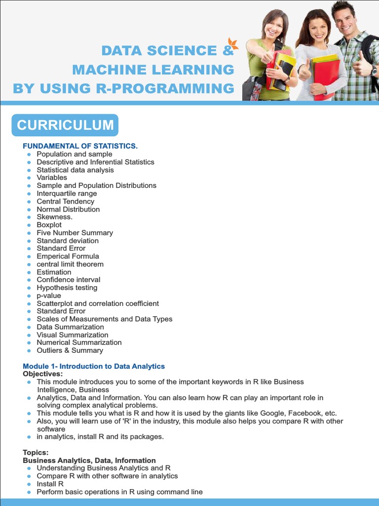 Data Science & Machine Learning by Using R Programming | PDF | Regression Analysis | Linear ...