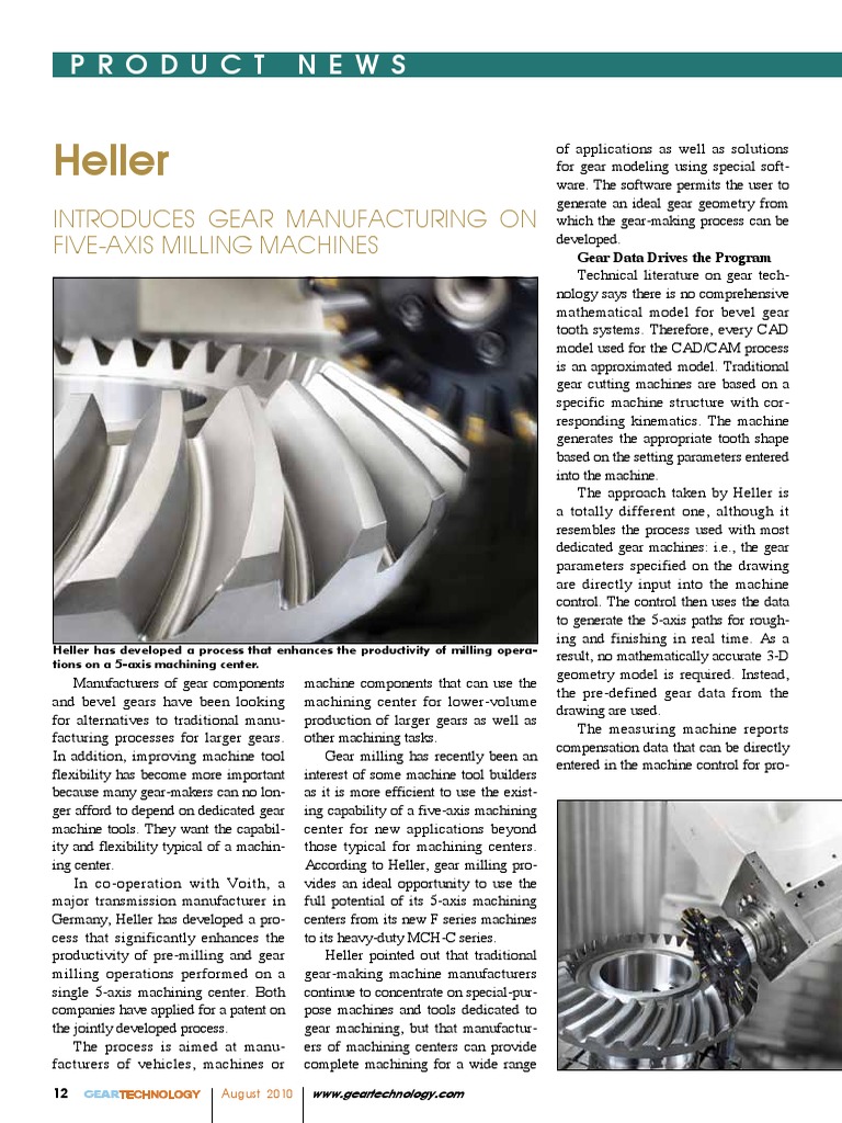 Heller 5 Axis Machine | PDF | Gear | Machines