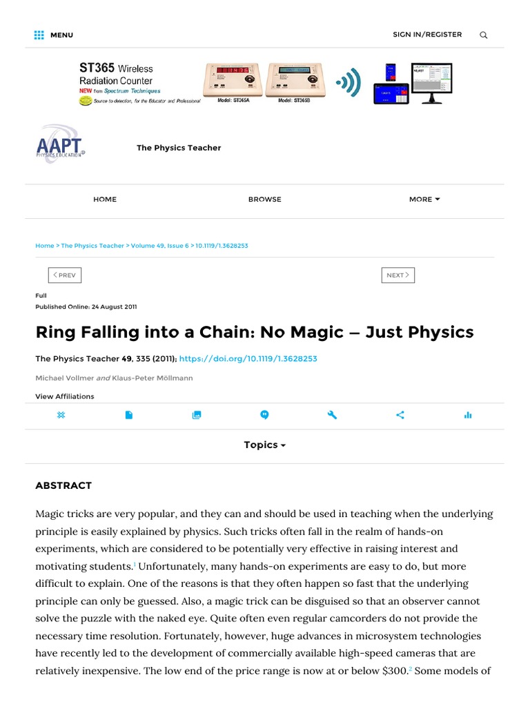 Ring On Chain | PDF | Hand | Physics