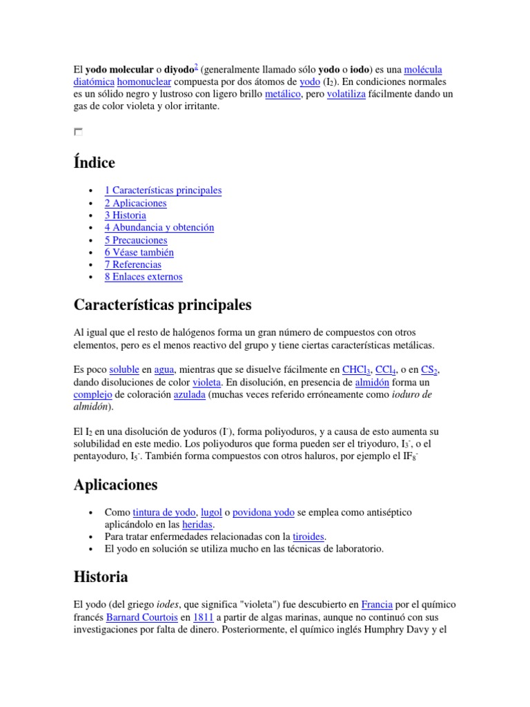 Diyodo 2 | Descargar gratis PDF | Yodo | Moléculas