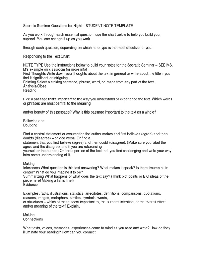 Socratic Circle | PDF | Cognition