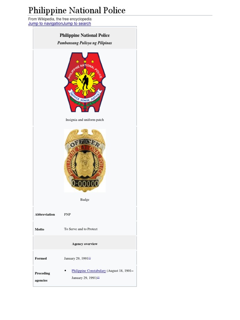 Philippine National Police Overview | PDF | Public Safety | Criminal ...