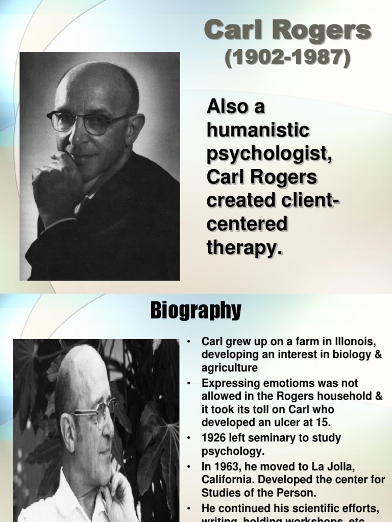 Carl Rogers | PDF | Self Actualization | Humanistic Psychology