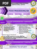 Tle-9-Module 1-Pecs | PDF | Entrepreneurship | Goal