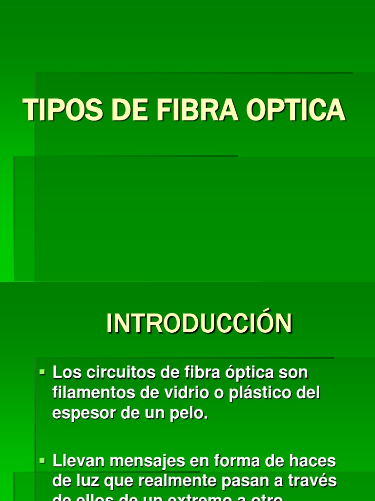 6 Tipos-De-Fibra-Optica | PDF | Fibra óptica | Óptica
