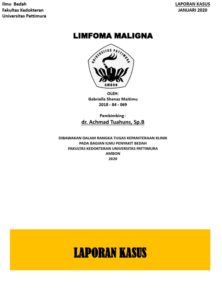 Diagnosis Limfoma Maligna pada Pasien | PDF