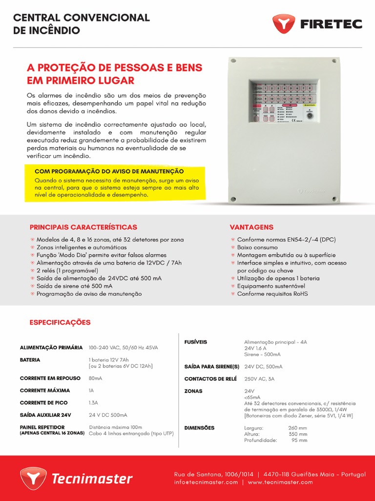 Firetec 4 8 16 Zonas | PDF