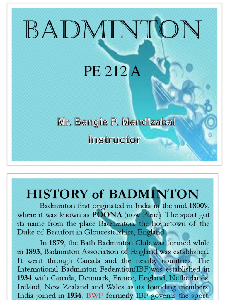 Badminton History and Rules Guide | PDF | Racquet Sports | Sports