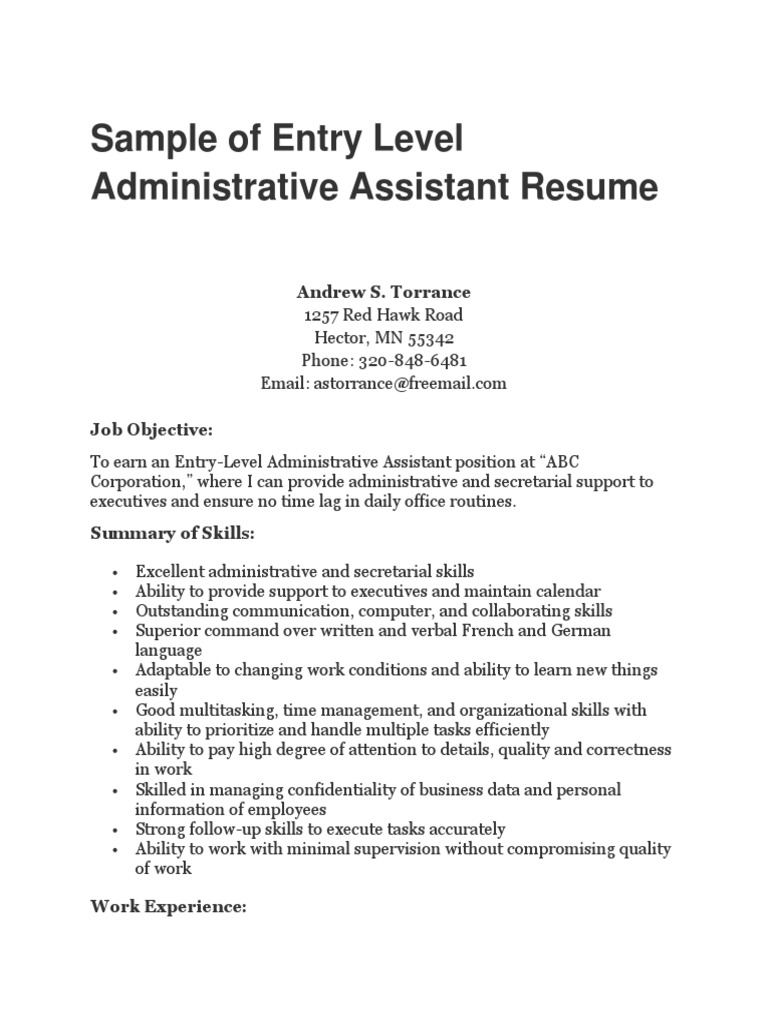 Administrative Assistant Resume Sample 3+ Medical Office Assistant