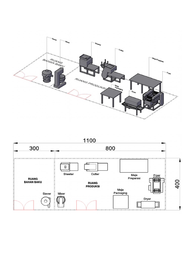 Layout Pabrik Skala Rumahan | PDF