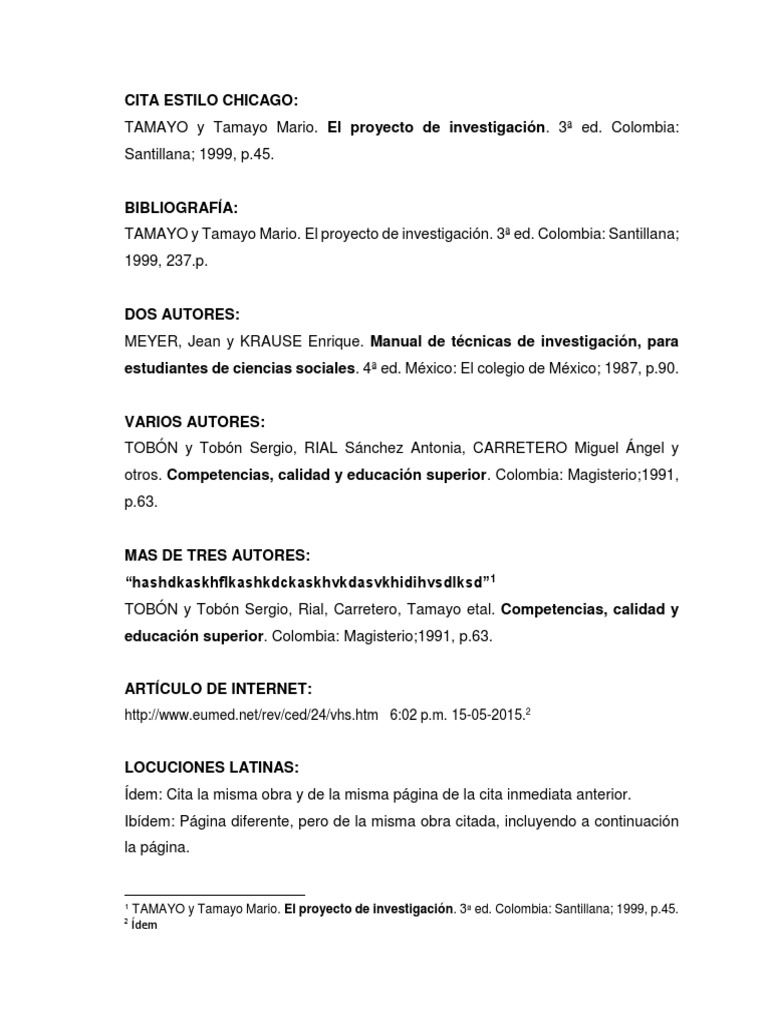 Cita Estilo Chicago | PDF