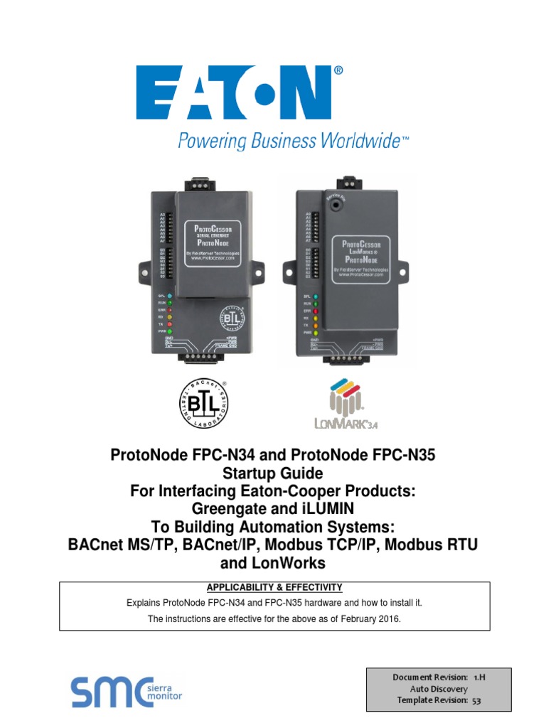 ProtoNode Startup Guide For Eaton Cooper | PDF | Ip Address | Internet ...