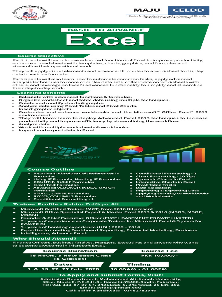 Basic To Advance Excel 2x7 | PDF | Microsoft Excel | Spreadsheet