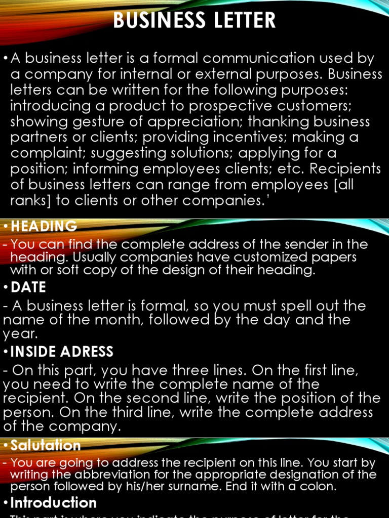 Business Letter | PDF | Communication | Semiotics