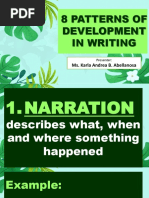 8 Patterns of Development | PDF | Definition | Essays