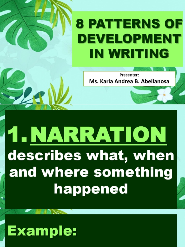 8 Patterns of Development in Writing | PDF