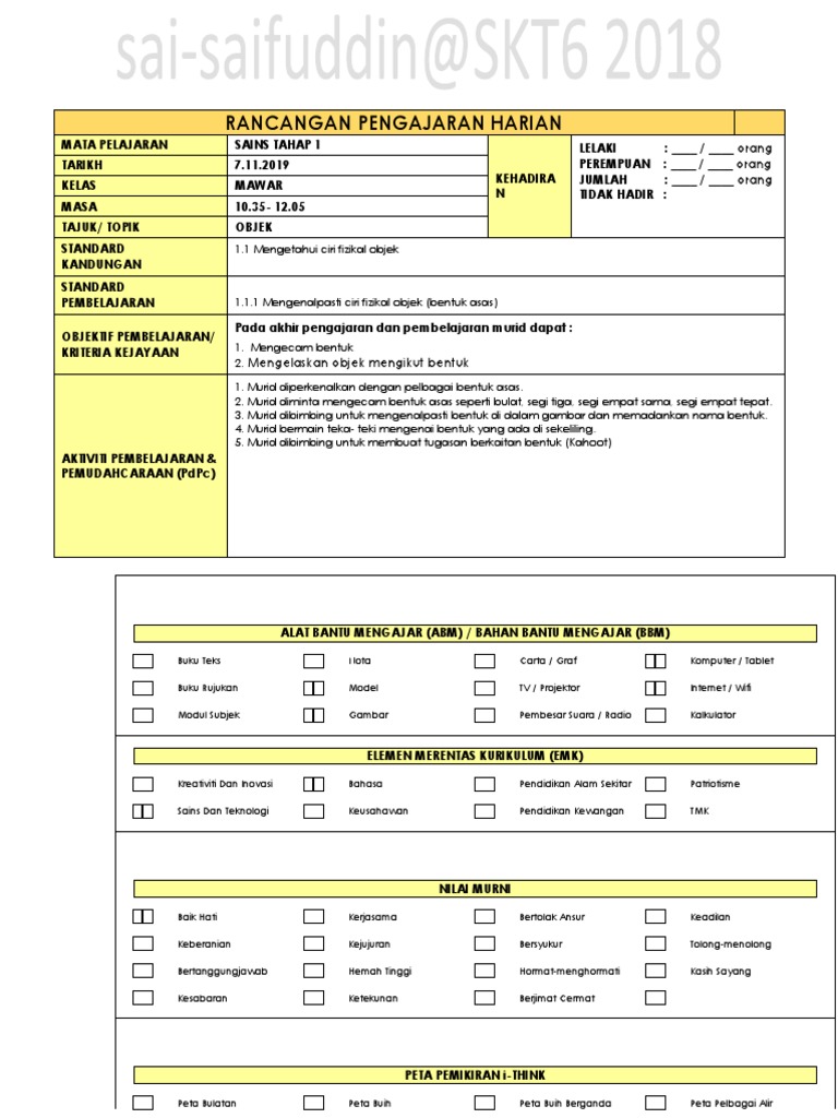 Contoh Temple RPH | PDF | Karier & Perkembangan