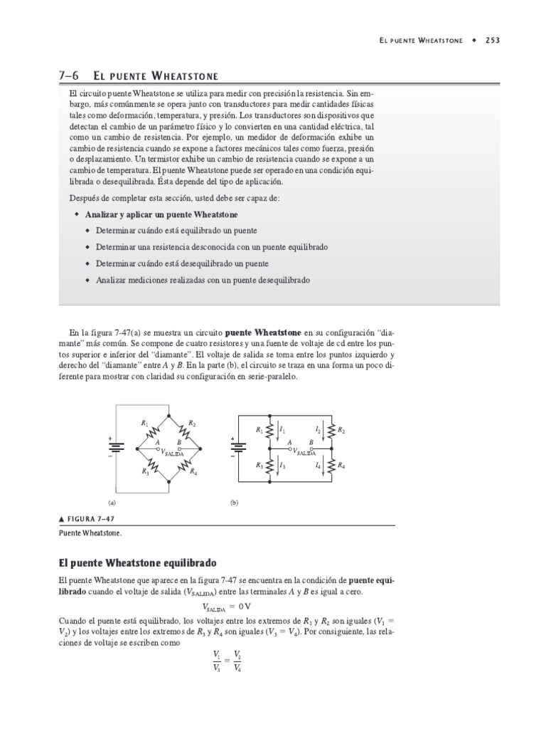 El Puente Wheatstone Pdf Resistor Ingeniería De Edificación