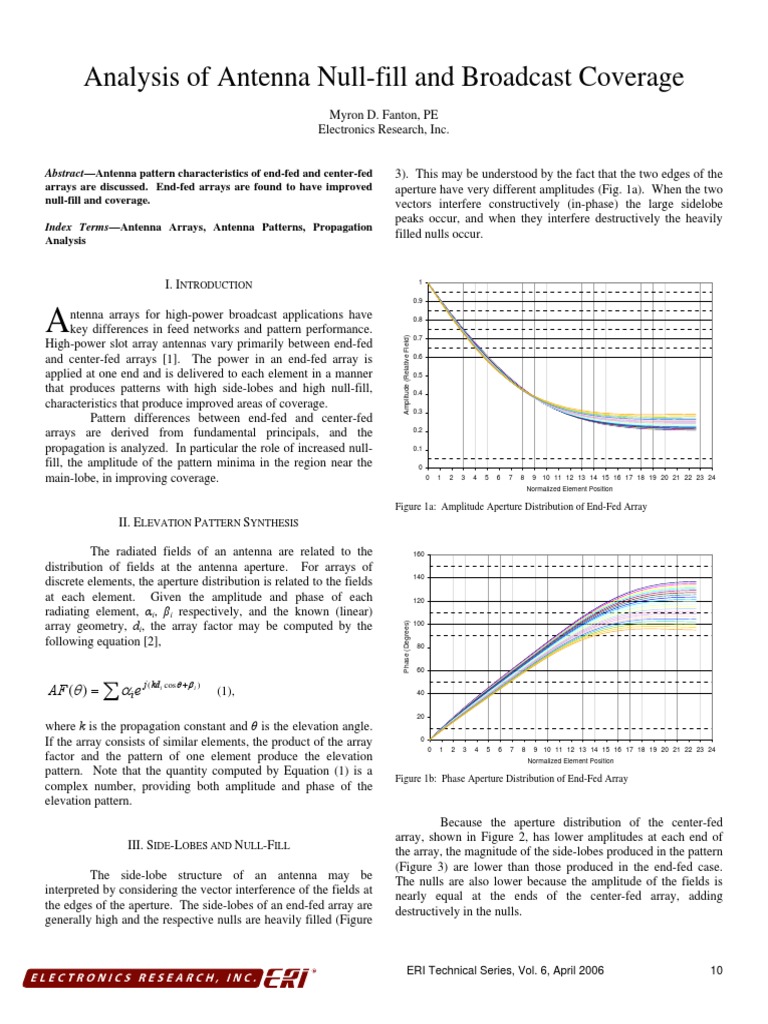 Null Filling in Antenans | Download Free PDF | Antenna (Radio ...