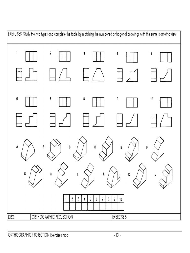 Isometric and Orthographic Drawing Exercises | PDF | Computers