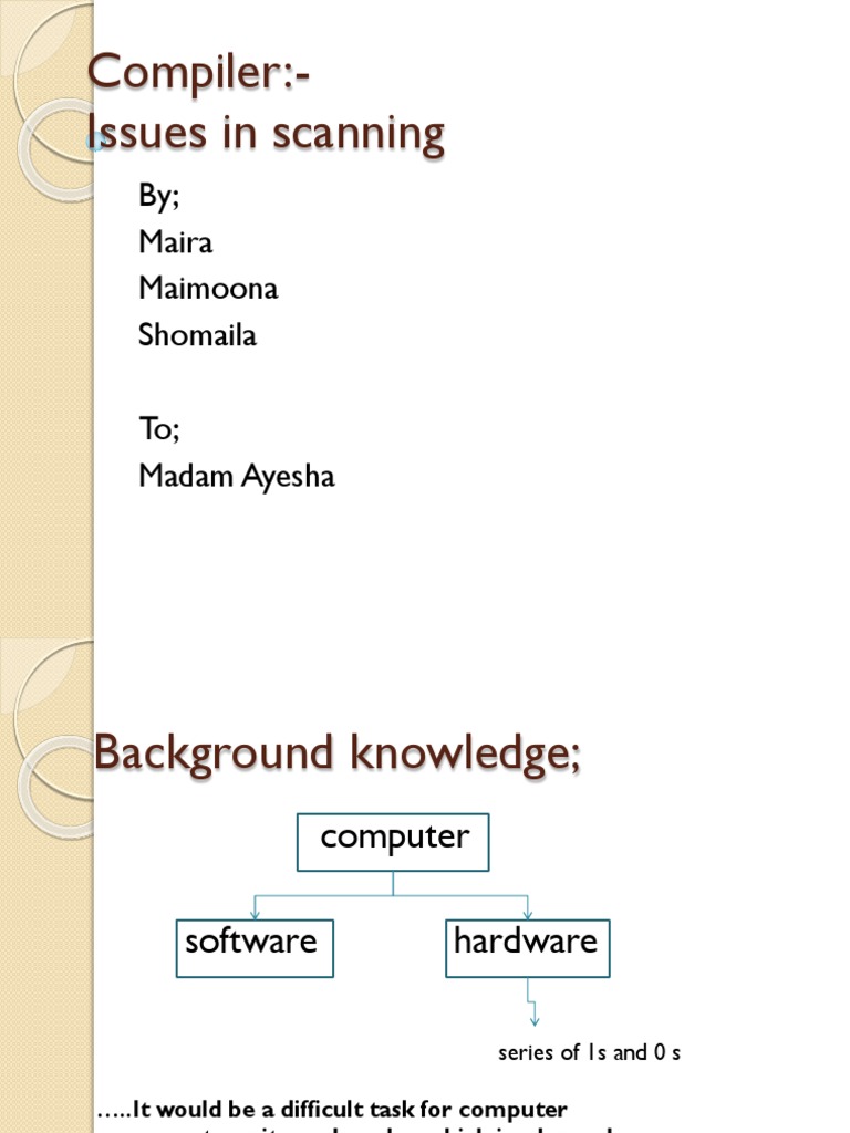 Compiler Scanning Issues | PDF | Compiler | Notation