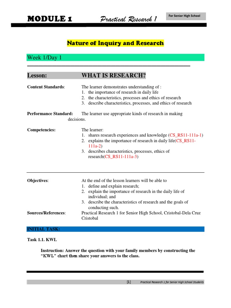 Practical Research Module 1.f | Download Free PDF | Qualitative ...