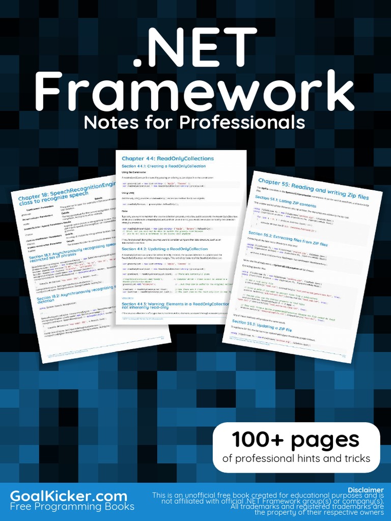 Dot NETFramework Notes For Professionals | Download Free PDF ...