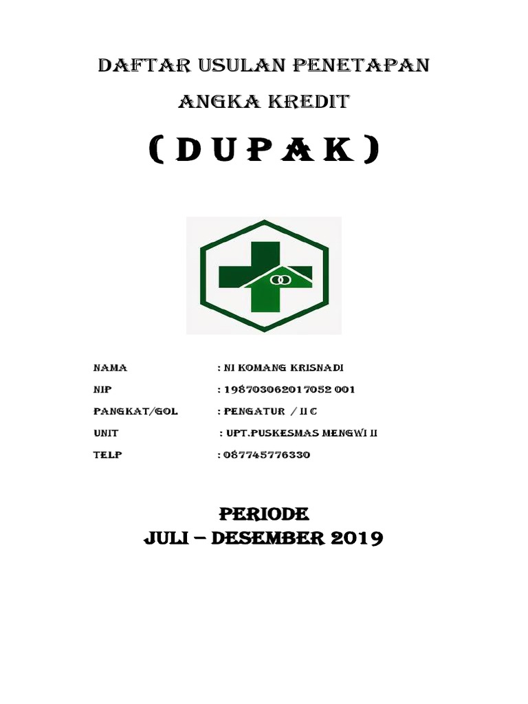 Cover Dupak | PDF | Pengelolaan Keuangan & Uang