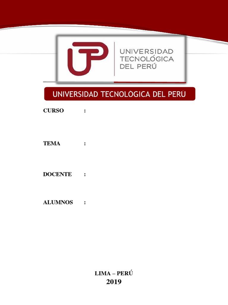 Caratula de Word Utp | PDF