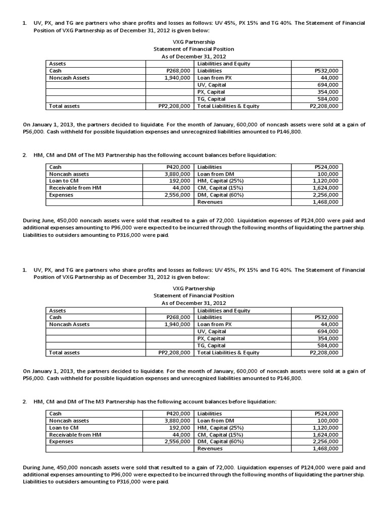 Liquidation | Download Free PDF | Expense | Balance Sheet