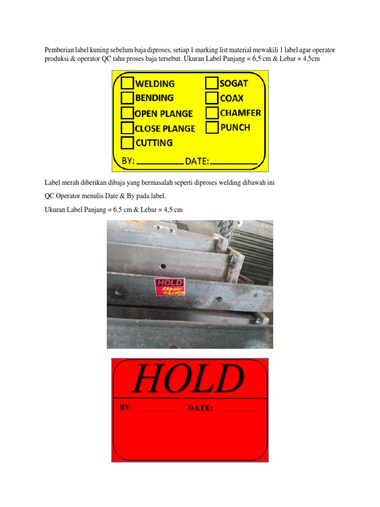 Pemberian Label Pada Material | PDF