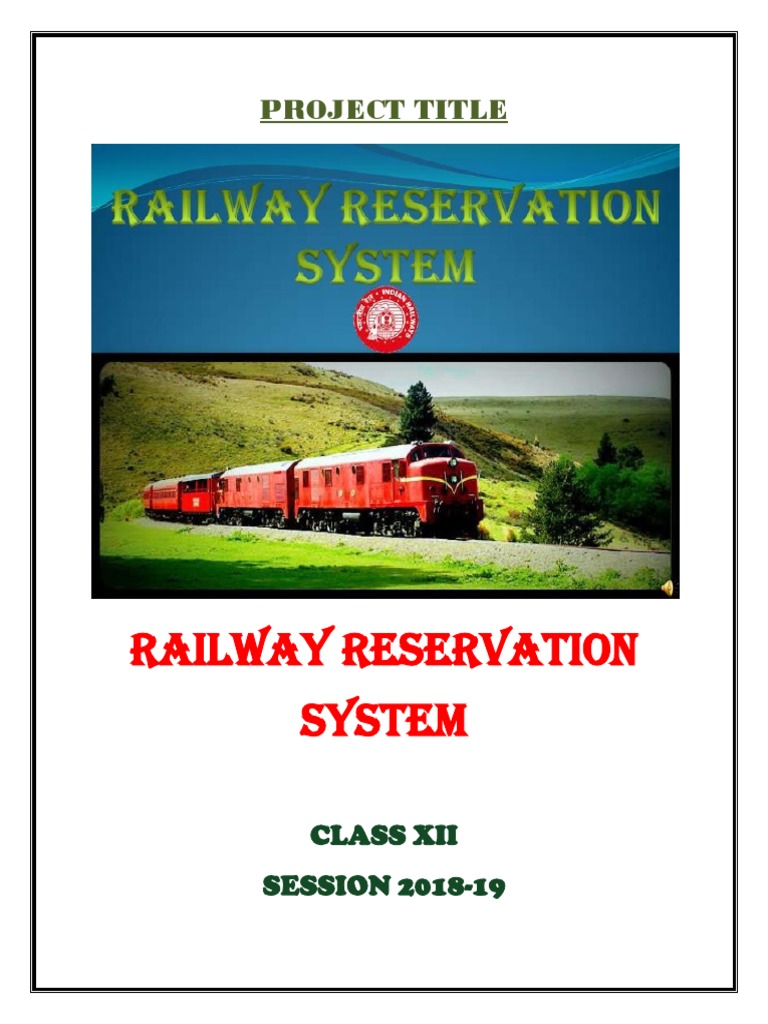 Railway Reservation System | PDF | Programming Paradigms | Object ...