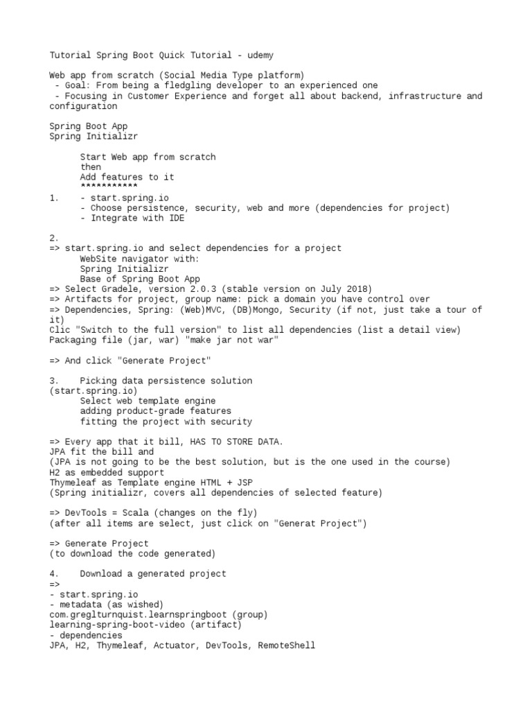Spring Boot Tutorial Building A Social Media Platform From Scratch Pdf Object Relational