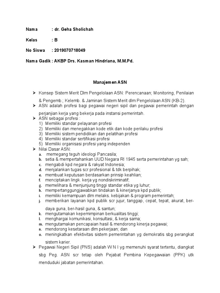 Organisasi Profesi ASN dan Tugasnya | PDF