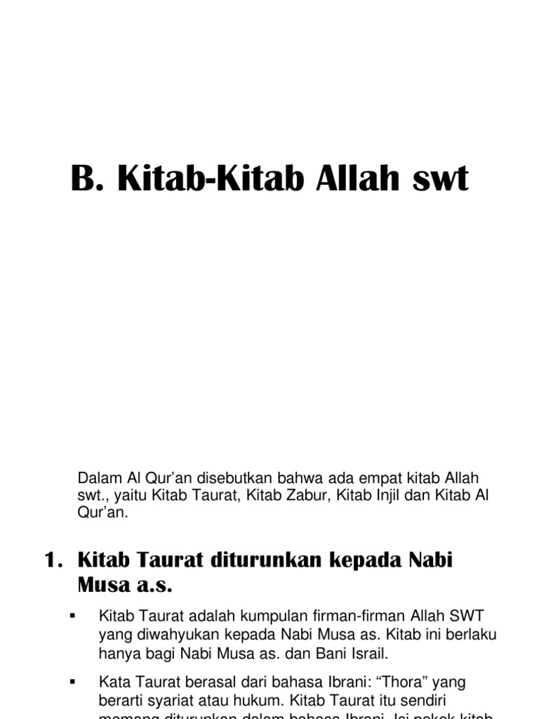 Kitab Zabur Taurat | PDF