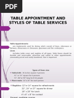 Module 1 (Table Appointment) | PDF | Tableware | Spoon