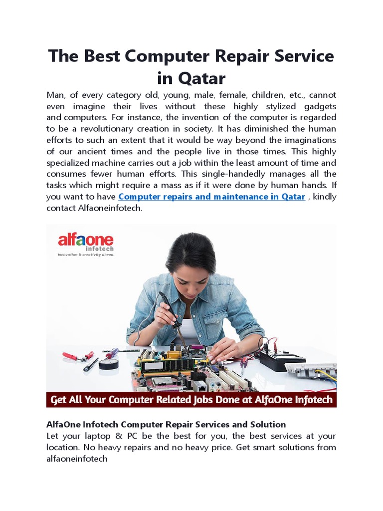 The Best Computer Repair Service in Qatar | PDF | Computing | Hardware