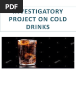 Determination of Contents of Cold Drink - Class 12 Chemistry Project | PDF